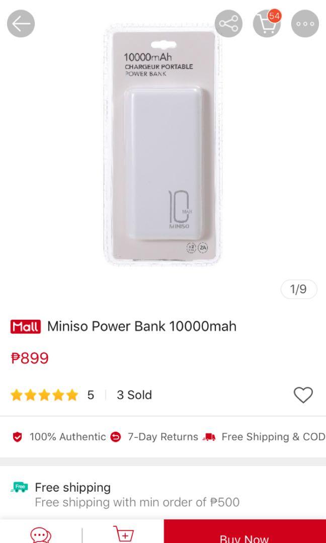 Original Miniso Powerbank 10,000 mAh, Mobile Phones & Gadgets, Mobile ...