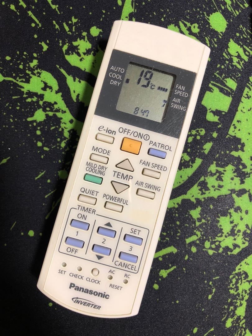 Panasonic Inverter Aircon remote control, TV & Home Appliances, Air ...