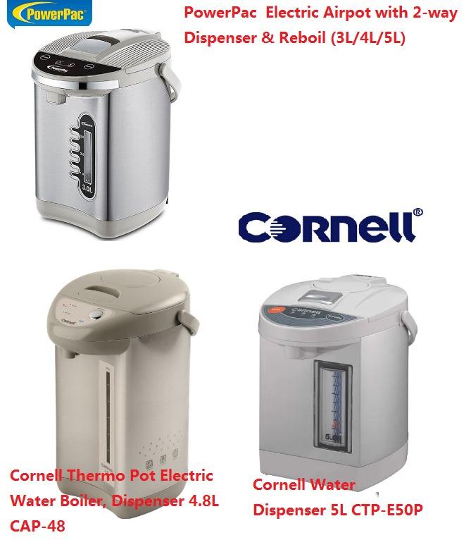 PowerPac ,Cornell Thermo Pot Electric Water Boiler, Dispenser 3/4/5L ...