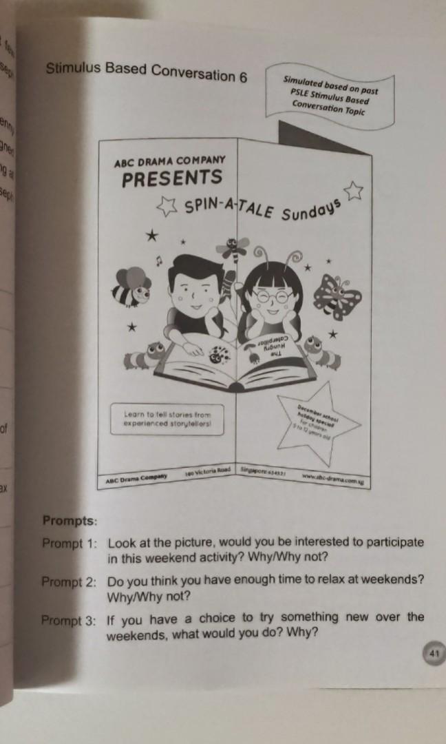PSLE P6 P5 English Oral Book Notes 10 Topics Hobbies Toys Books 