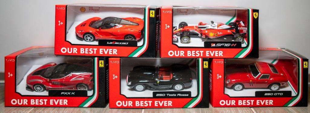 Shell Bburago Ferrari Our Best Ever 5-Set Scale 1:43, Hobbies & Toys ...