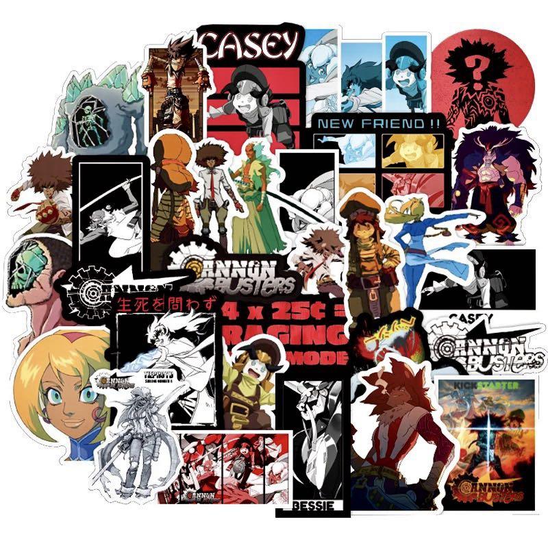 (Stickers) 50pc Cannon Busters American Japanese Manga Comics Anime ...