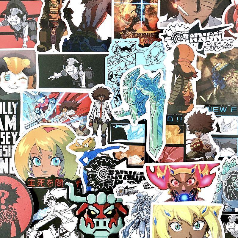 (Stickers) 50pc Cannon Busters American Japanese Manga Comics Anime ...