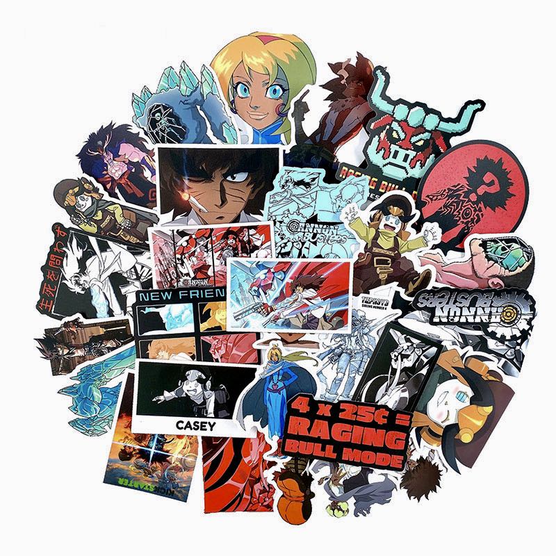 (Stickers) 50pc Cannon Busters American Japanese Manga Comics Anime ...