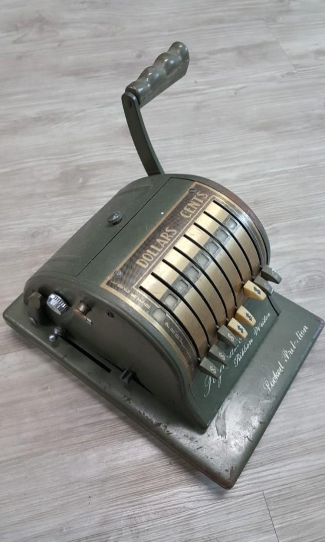 Vintage Cheque Writer, Hobbies & Toys, Memorabilia & Collectibles ...