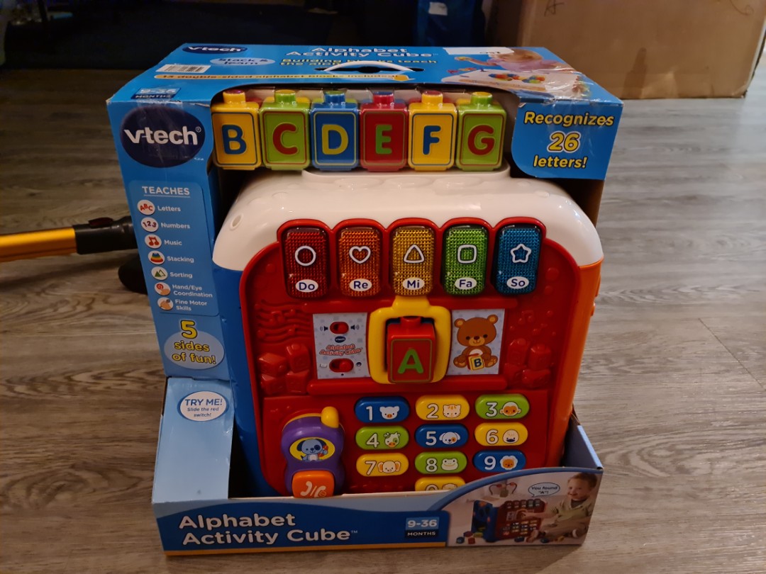 Vtech Alphabet Activity Cube, Babies & Kids, Infant Playtime on Carousell