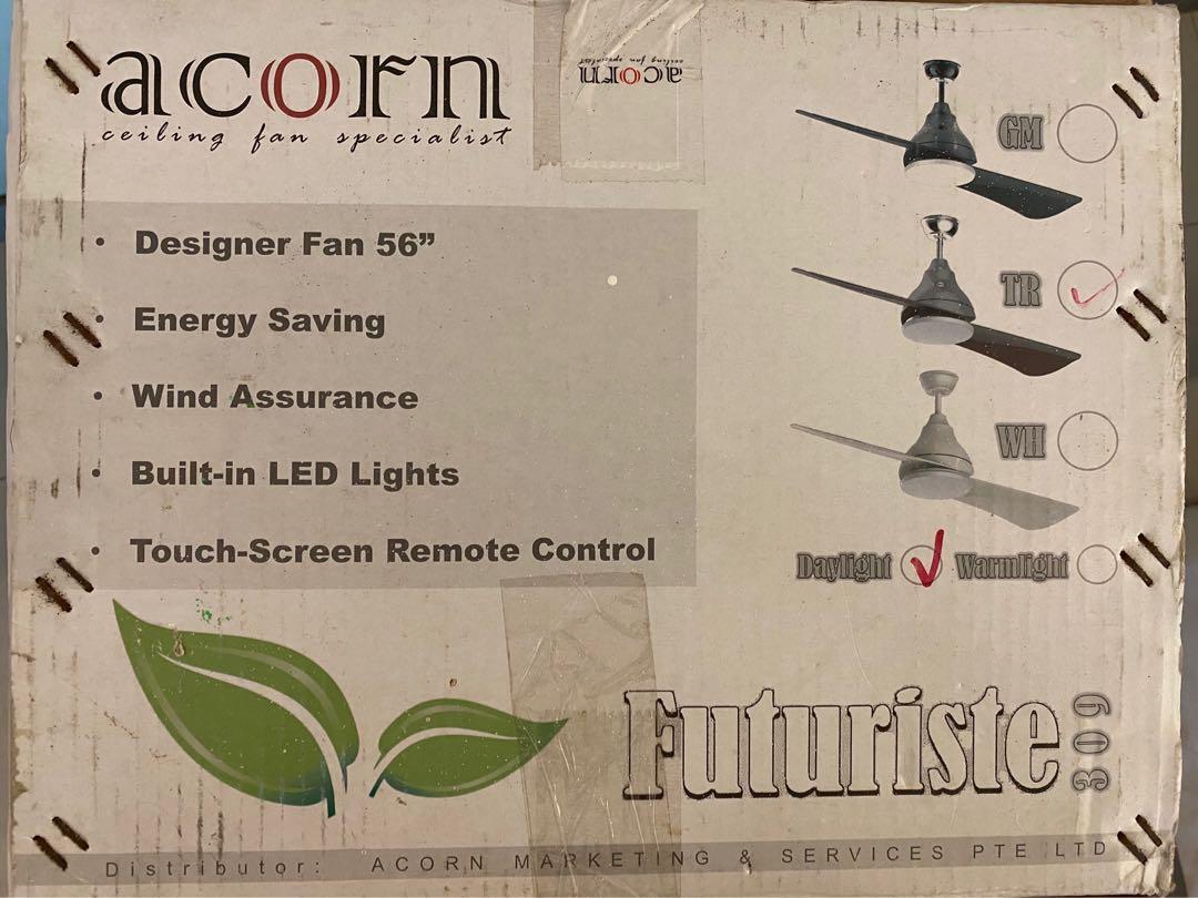 Acorn ceiling fan with light- AC, Furniture & Home Living, Lighting ...