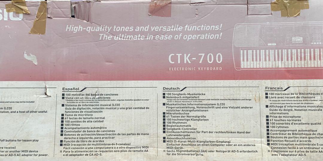 Casio CTK-700 Piano Keybord, Electronics, Others on Carousell