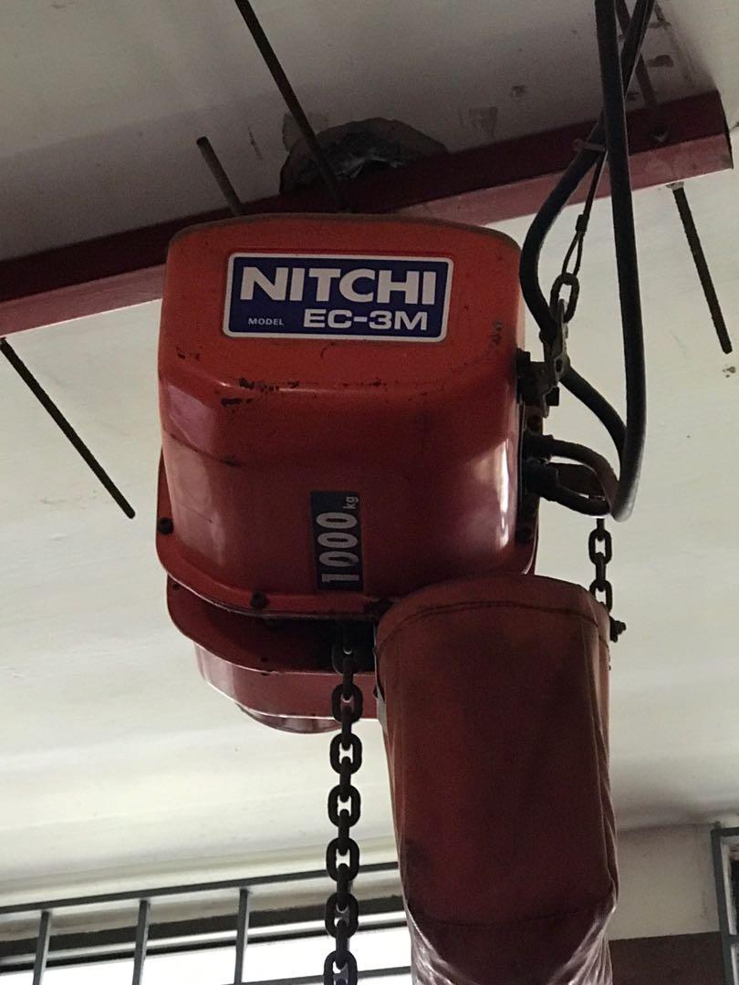 NITCHI EC-3M Electric hoist crane, Everything Else on Carousell