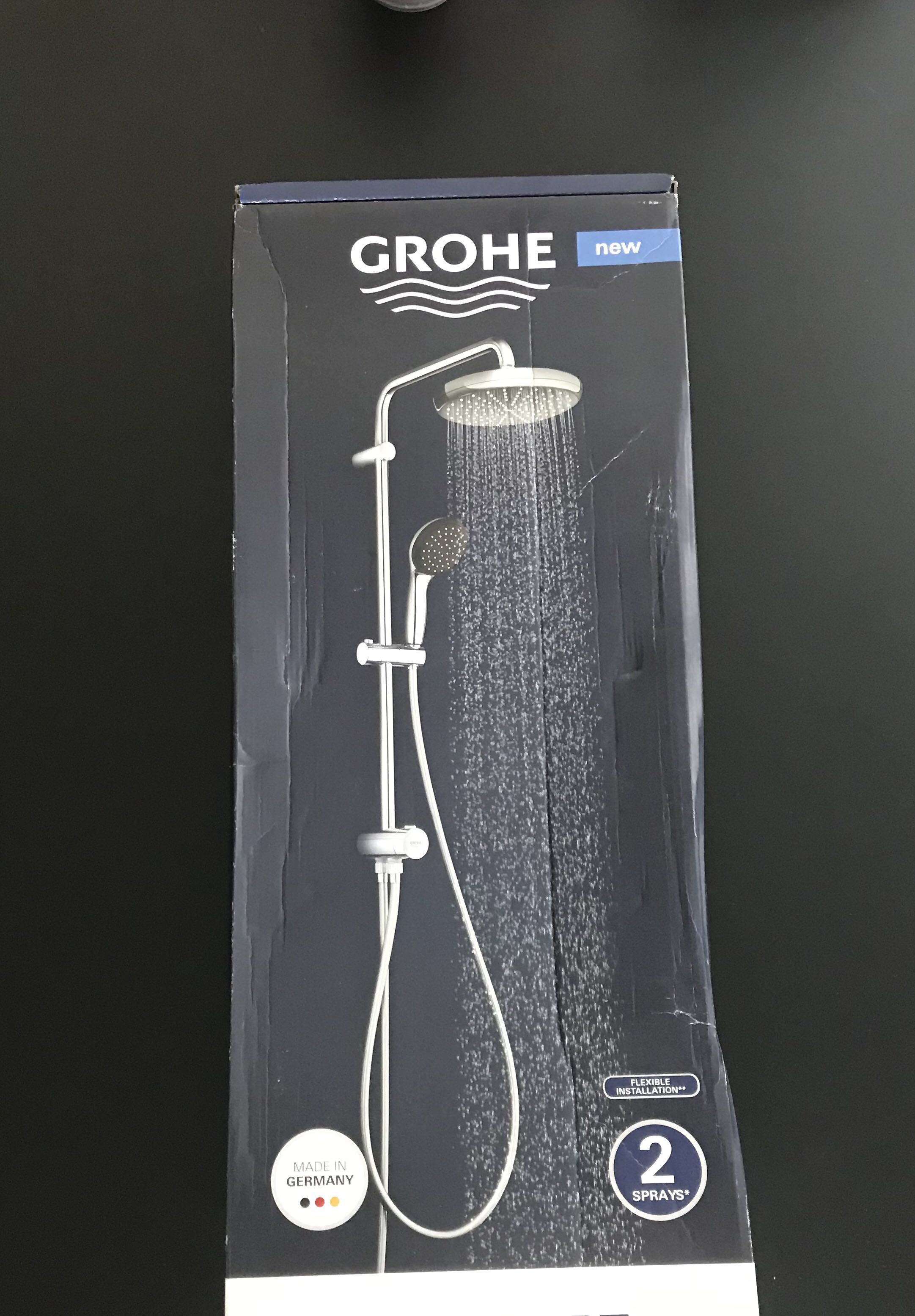 Grohe rain shower and Grohe bath mixer set, Furniture & Home Living ...
