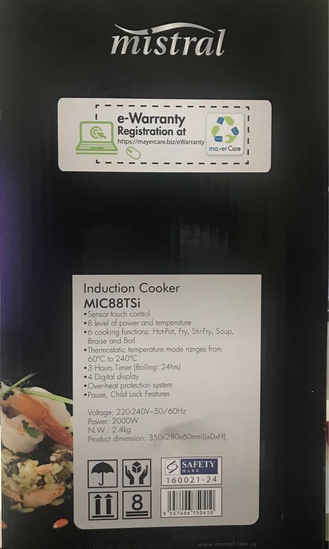 Induction cooker Mistral MIC88Tsi, TV & Home Appliances, Kitchen ...