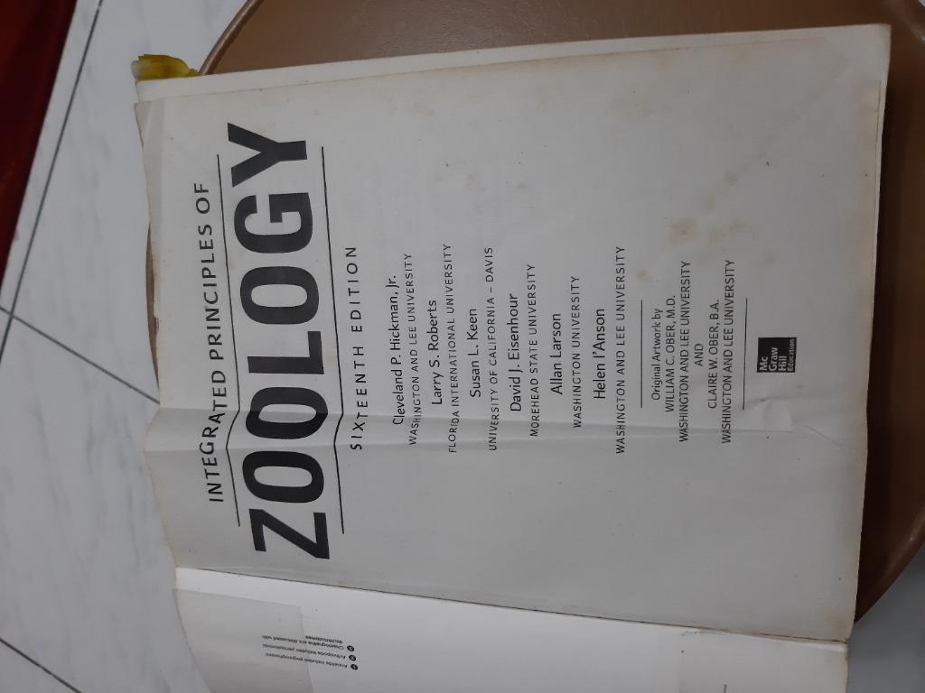 Integrated Principles of Zoology 16th Edition Mcgraw-Hill, Hobbies ...