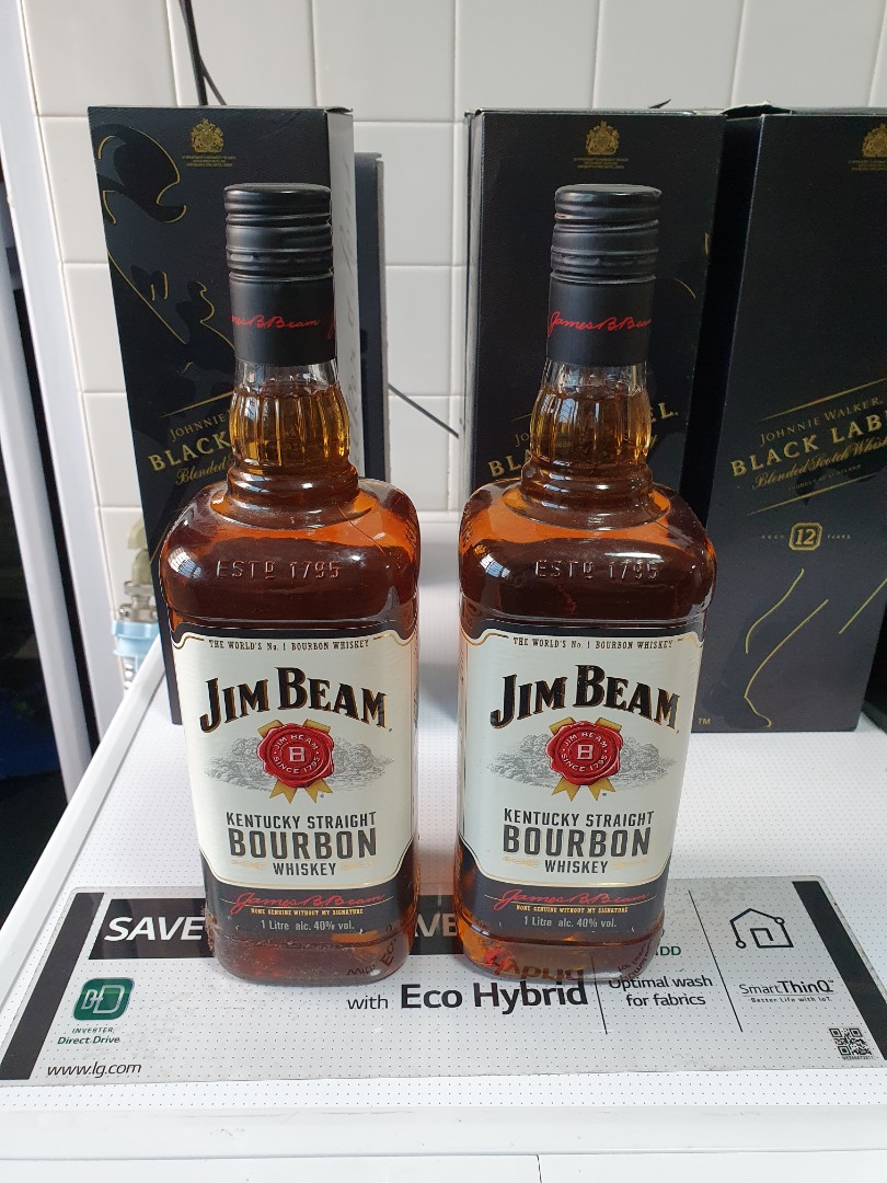 Jim Beam 1 litre, Food & Drinks, Beverages on Carousell