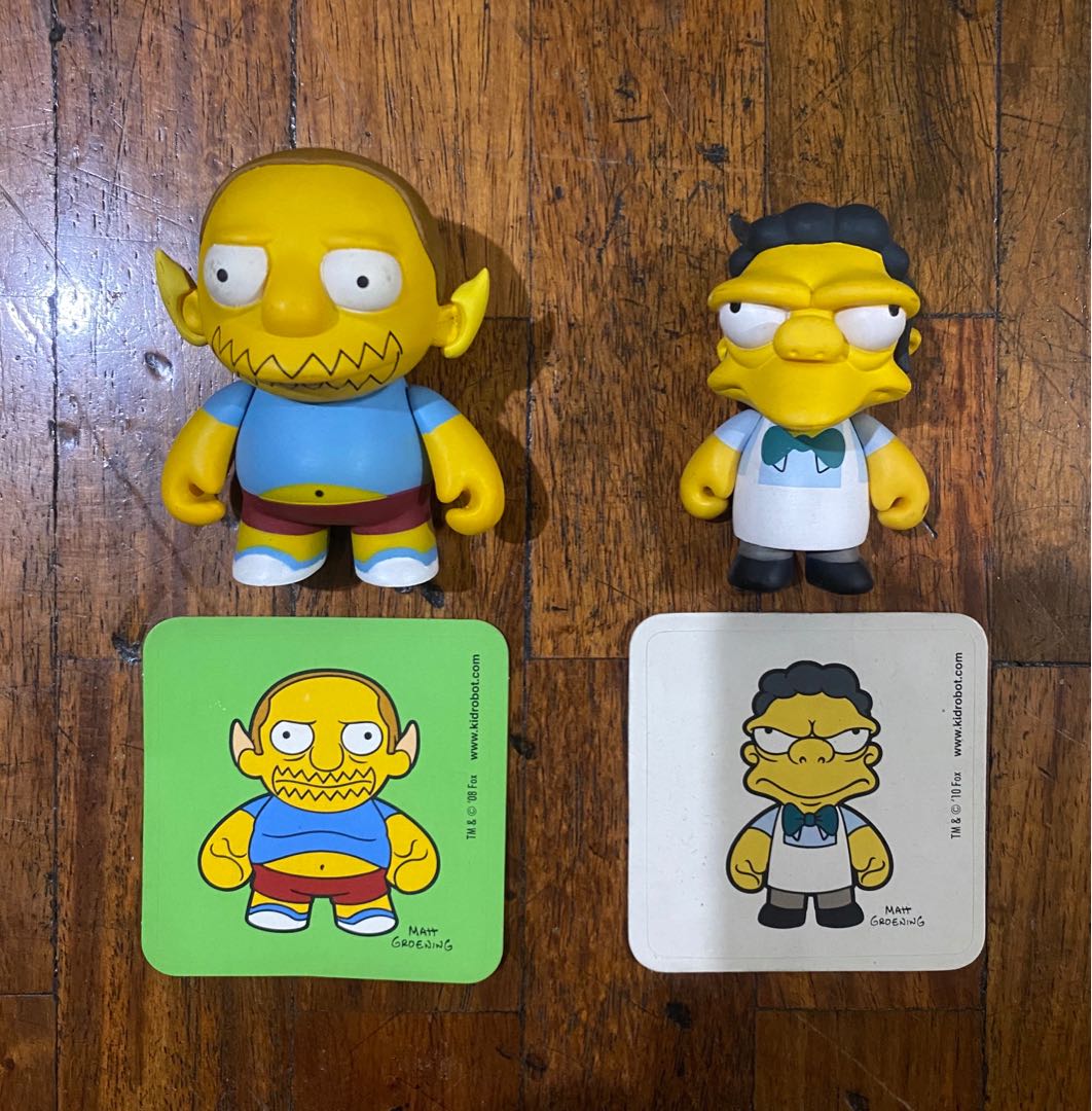 Kidrobot The Simpsons - Comic Book Guy and Moe - includes stickers ...