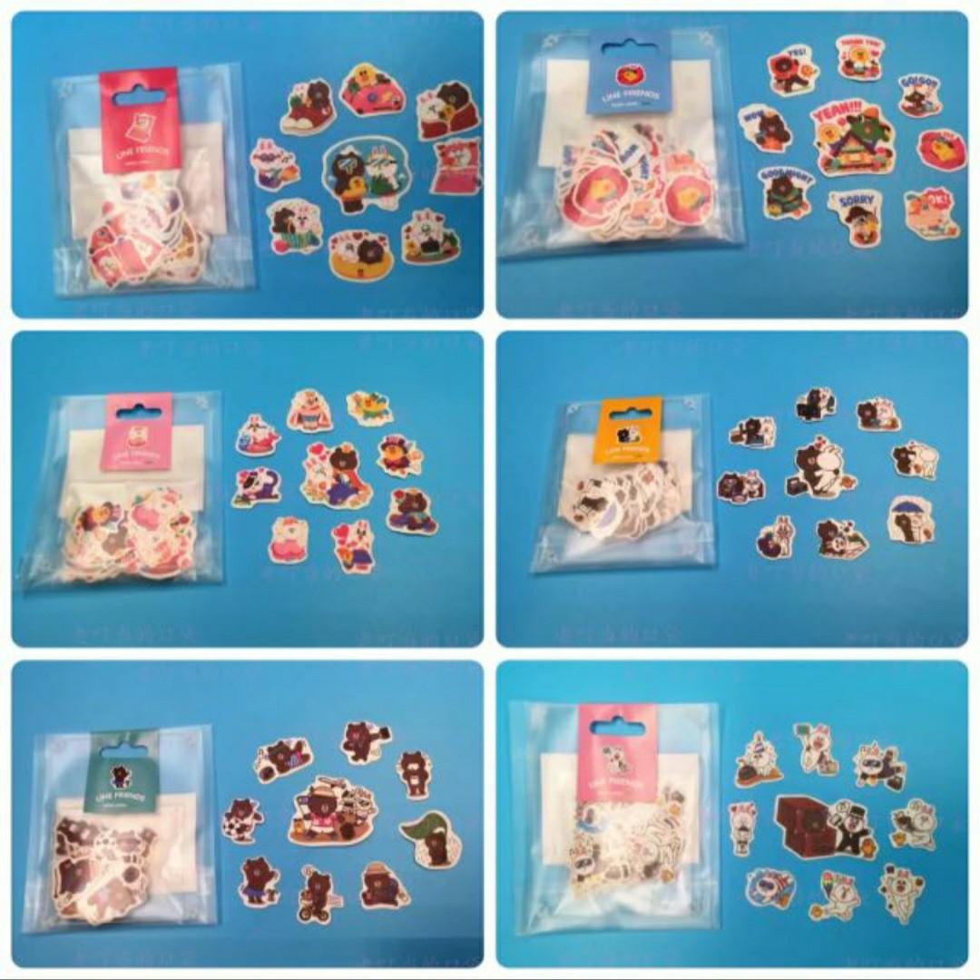 LINE Friends Stickers, Hobbies & Toys, Stationery & Craft, Stationery ...