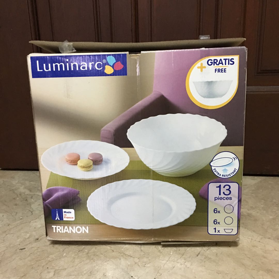 Luminarc Plate Set, Furniture & Home Living, Home Improvement ...