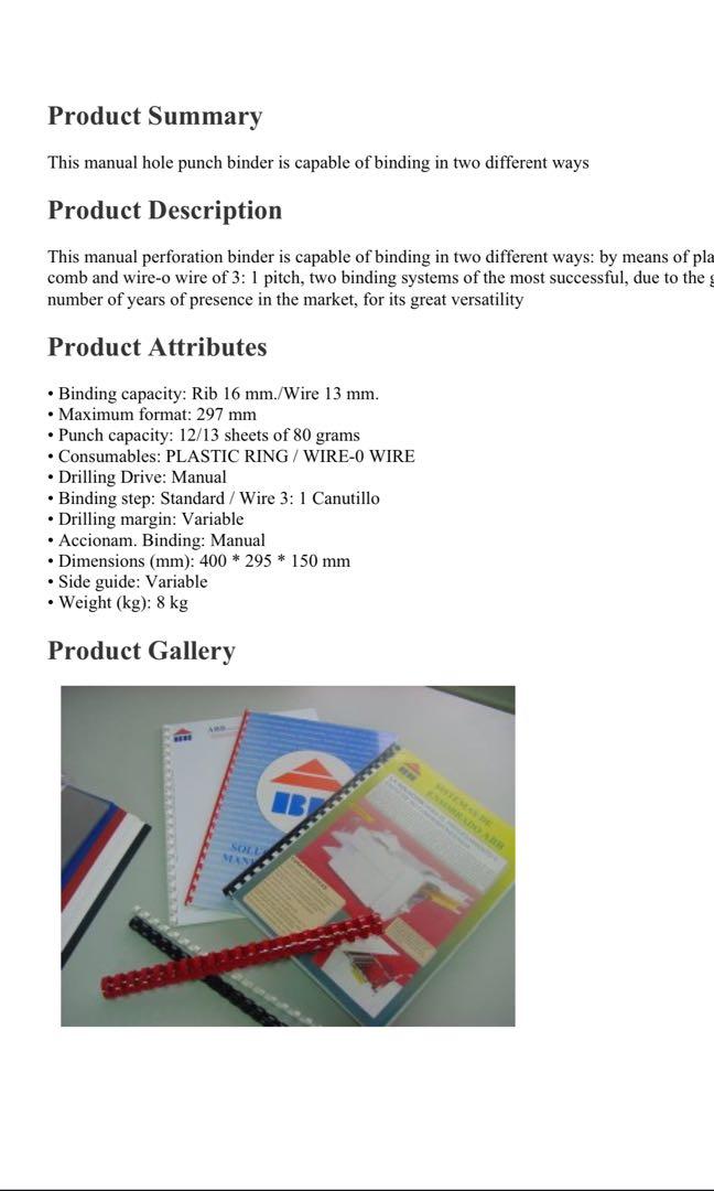 Operetta 21 binder machine, Hobbies & Toys, Stationery & Craft, Craft ...