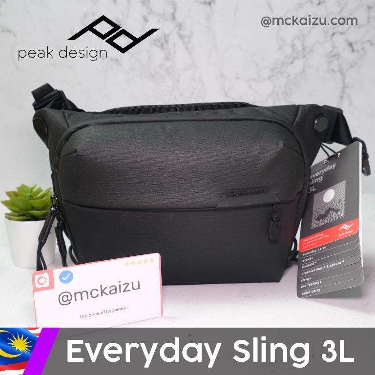 Original PEAK DESIGN Everyday Sling 3L V2 Black Premium Bag - mckaizu