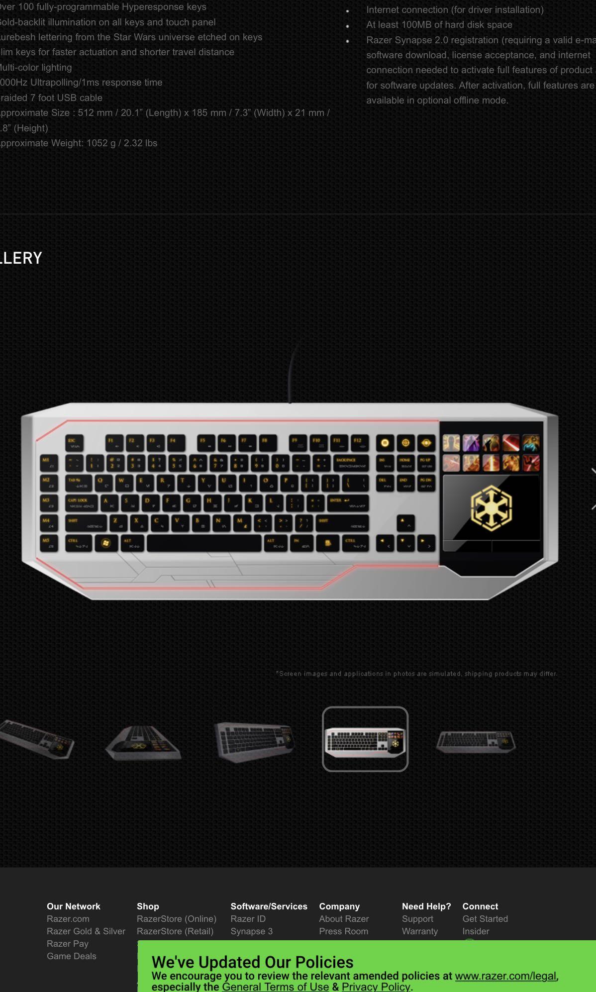 Razer Deathstalker Ultimate Star Wars Edition, Computers & Tech, Parts ...