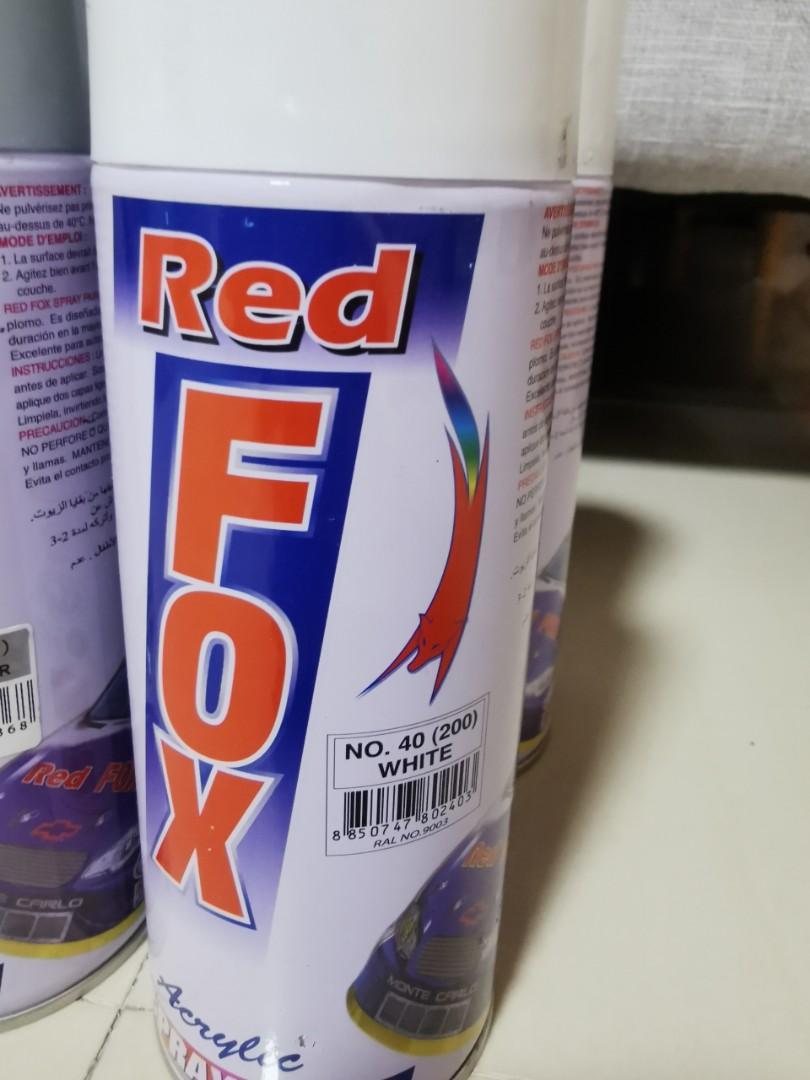 Red Fox Spray Paint IN Grey, Silver and white, Hobbies & Toys ...