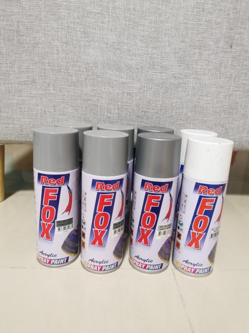 Red Fox Spray Paint IN Grey, Silver and white, Hobbies & Toys ...