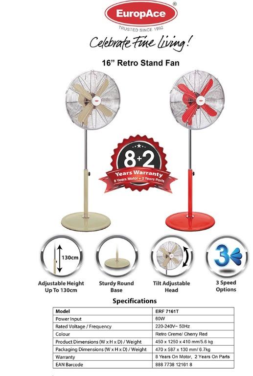 Retro Stand Fan, Furniture & Home Living, Lighting & Fans, Fans on ...