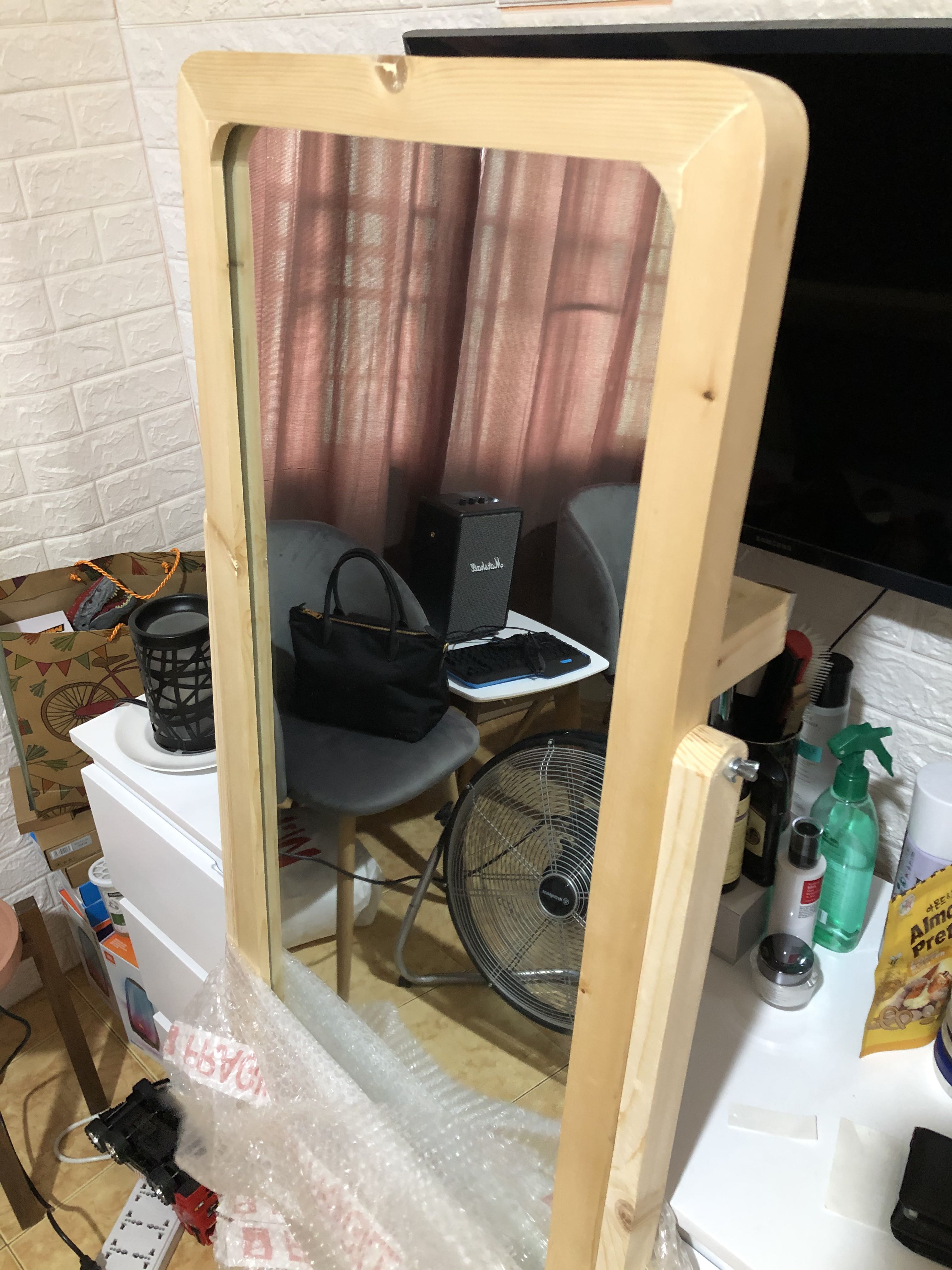 Scandi full body mirror- Pinewood Frame, Furniture & Home Living, Home ...