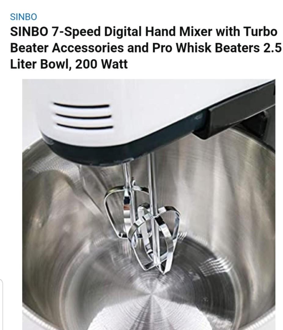 Sinbo Super 7 Speed Hand Mixer, TV & Home Appliances, Kitchen ...