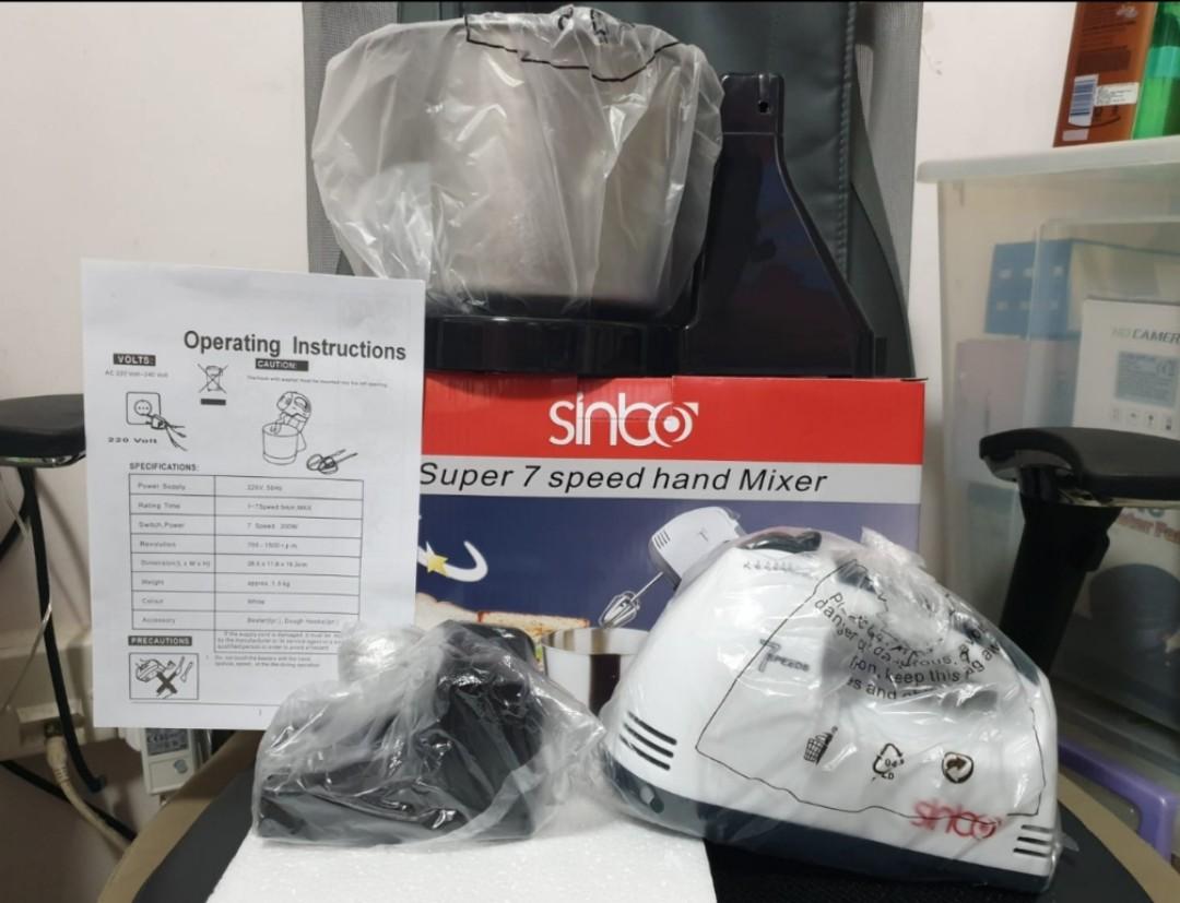 Sinbo Super 7 Speed Hand Mixer, TV & Home Appliances, Kitchen ...