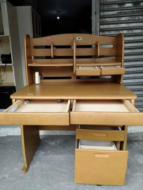 Study table set! With chair and side table japan made, Furniture & Home ...