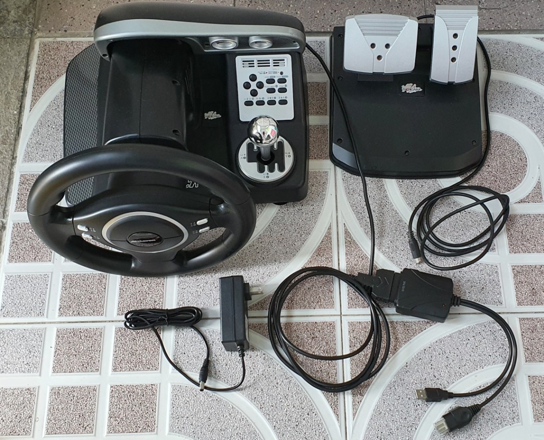 Xbox / PS2 / PC Mclaren Driving Wheel with pedals, Video Gaming, Video ...