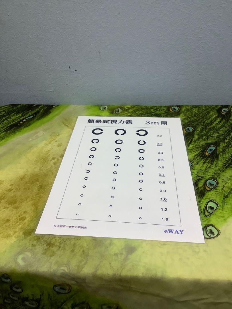 2Pcs 3M Optometry Eye Chart, Everything Else on Carousell