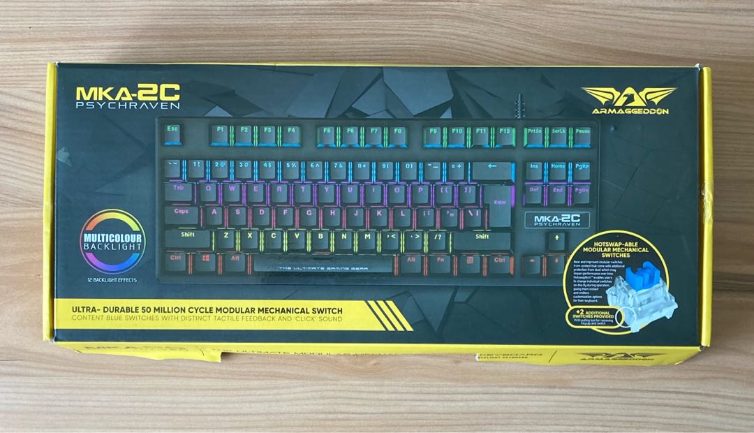 Armaggeddon Mka-2c psychraven mechanical keyboard, Computers & Tech ...