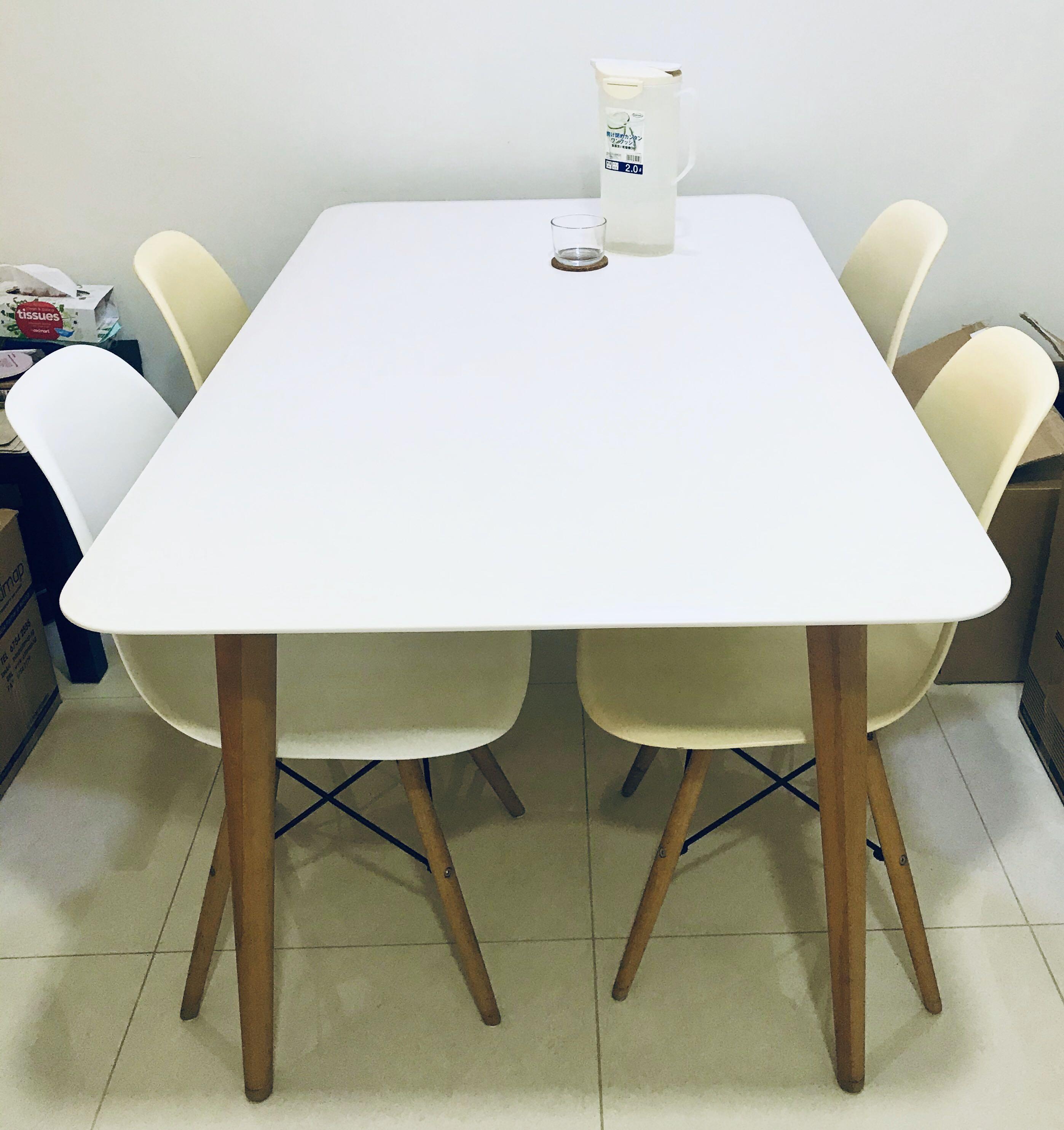 AZUMI-S-N Dining Table and Chairs, Furniture & Home Living, Furniture ...