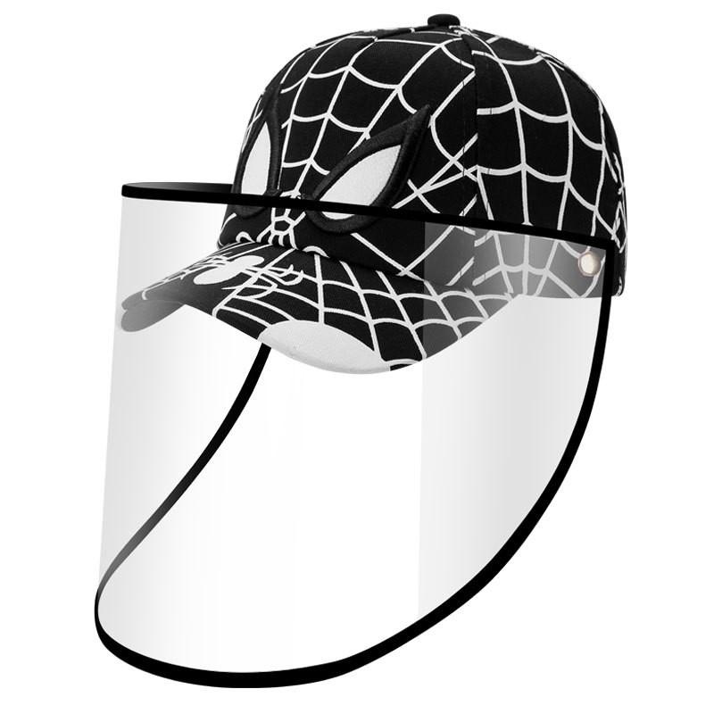 Spider man Cap with face shield for kids, Health & Nutrition, Face ...