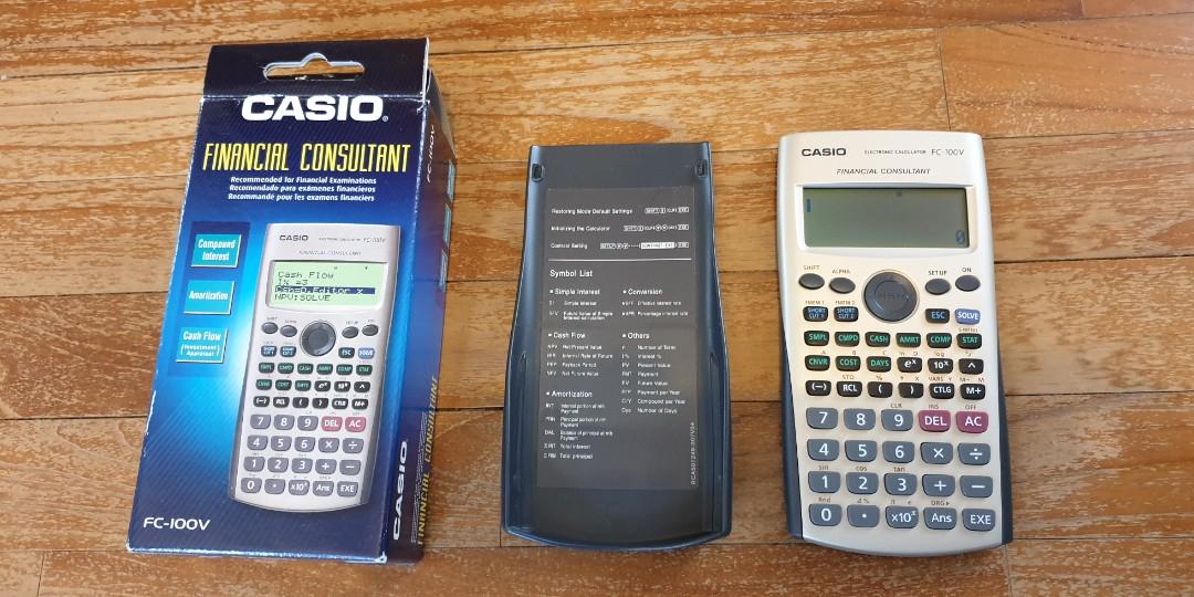 Casio Financial Calculator FC-100V, Computers & Tech, Office & Business ...