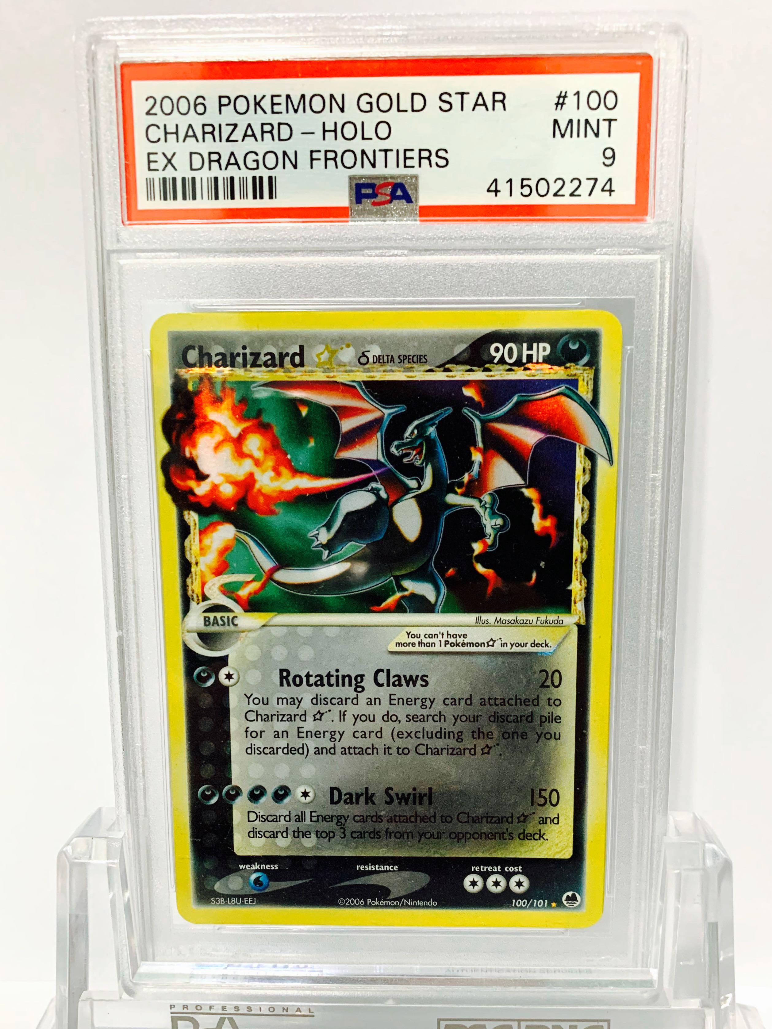 Toys Gold Star Charizard 100/101 EX Dragon Frontiers Pokemon CUSTOM ...