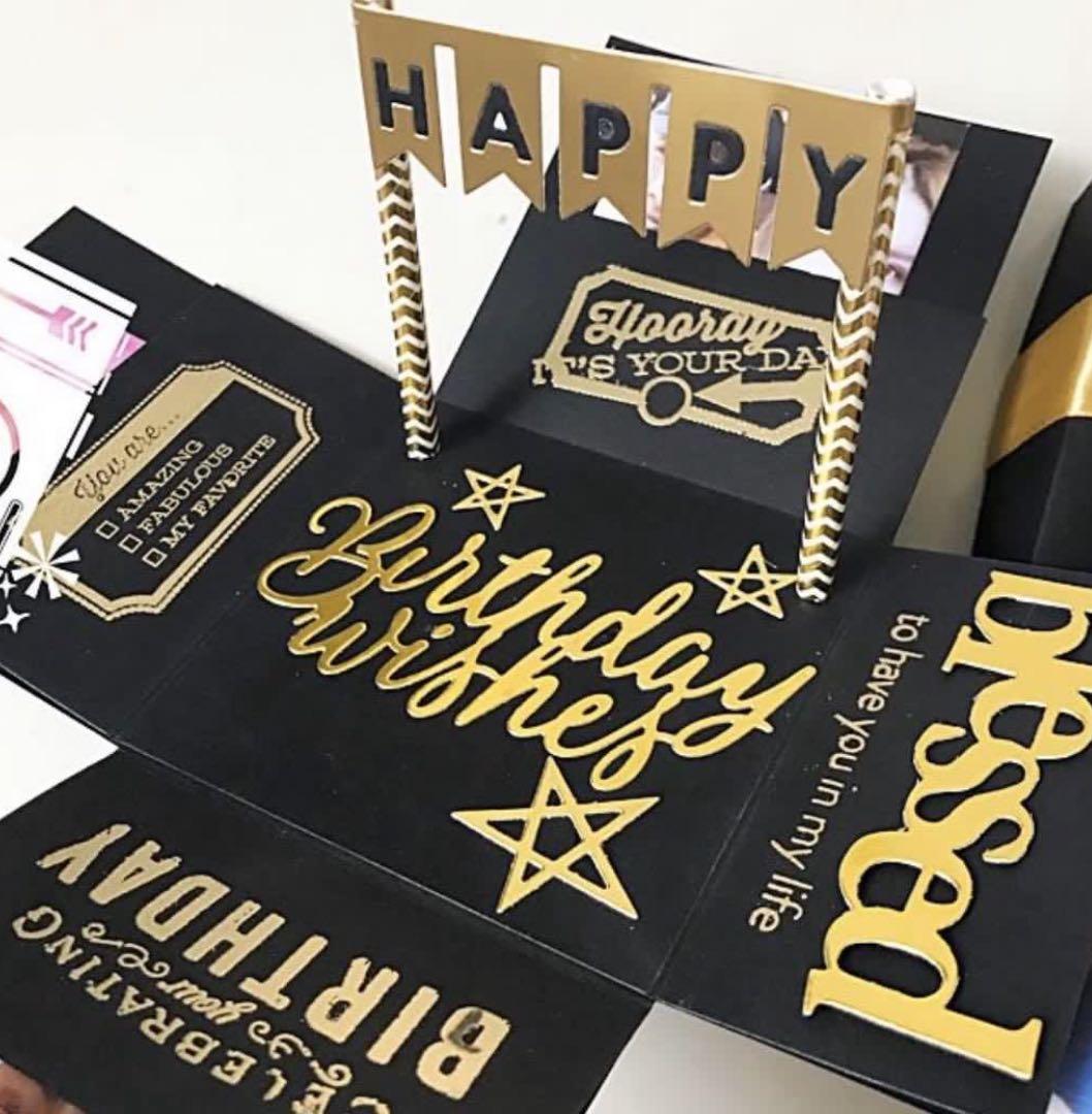 Happy birthday wishes surprise explosion box card, Hobbies & Toys ...