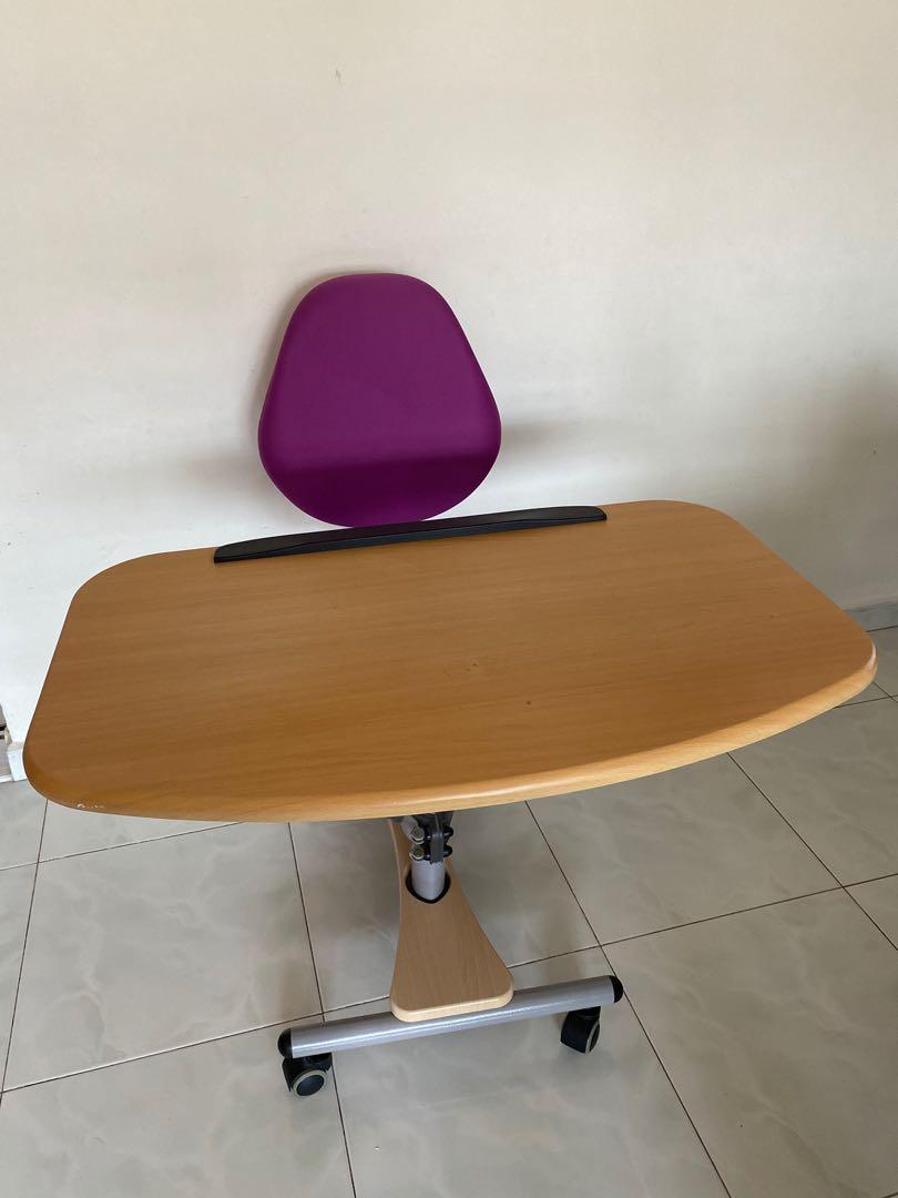 Height adjustable, Integrated ergonomic table and chair, Furniture ...