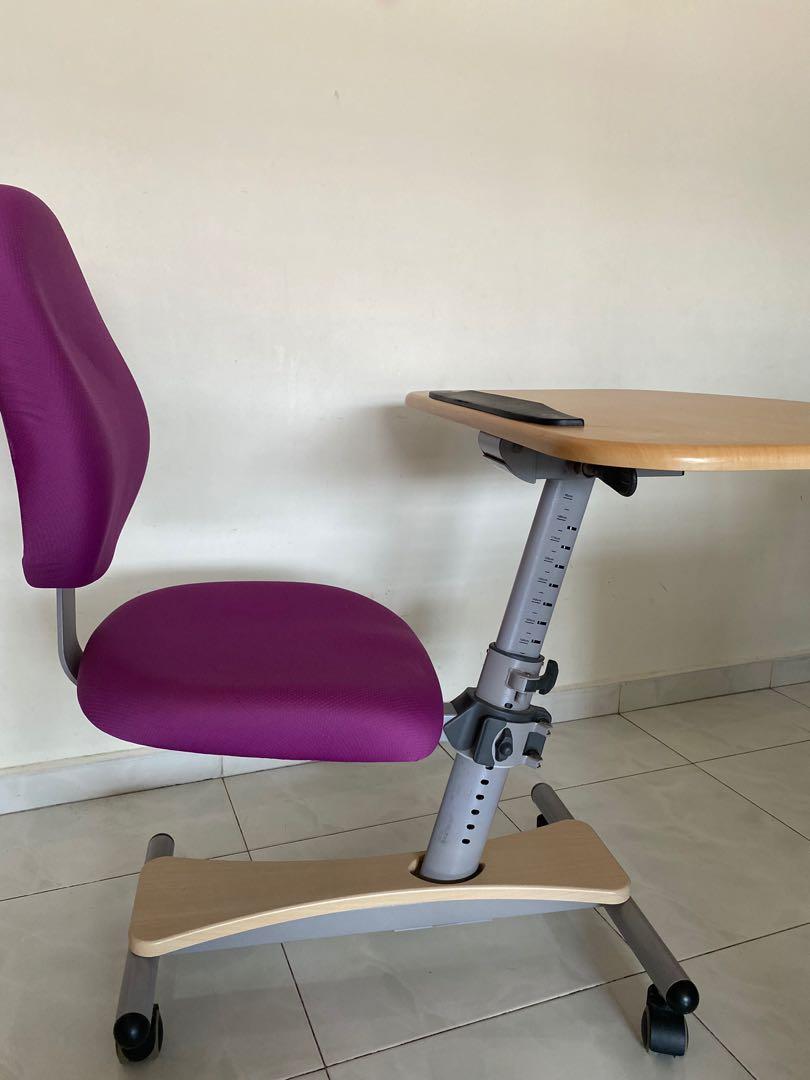 Height adjustable, Integrated ergonomic table and chair, Furniture ...