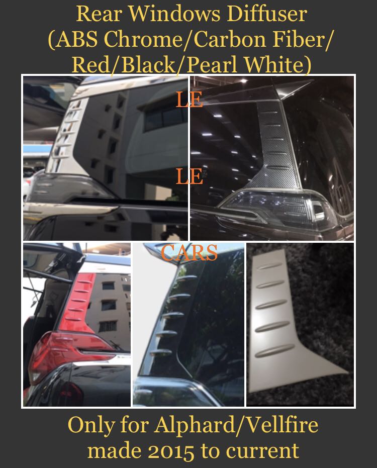(In Stock) Alphard/Vellfire Rear Windows Diffuser, Car Accessories ...