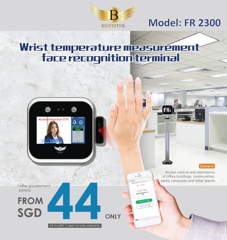 Multi-function Employee Attendance System / With Wrist Temperature ...