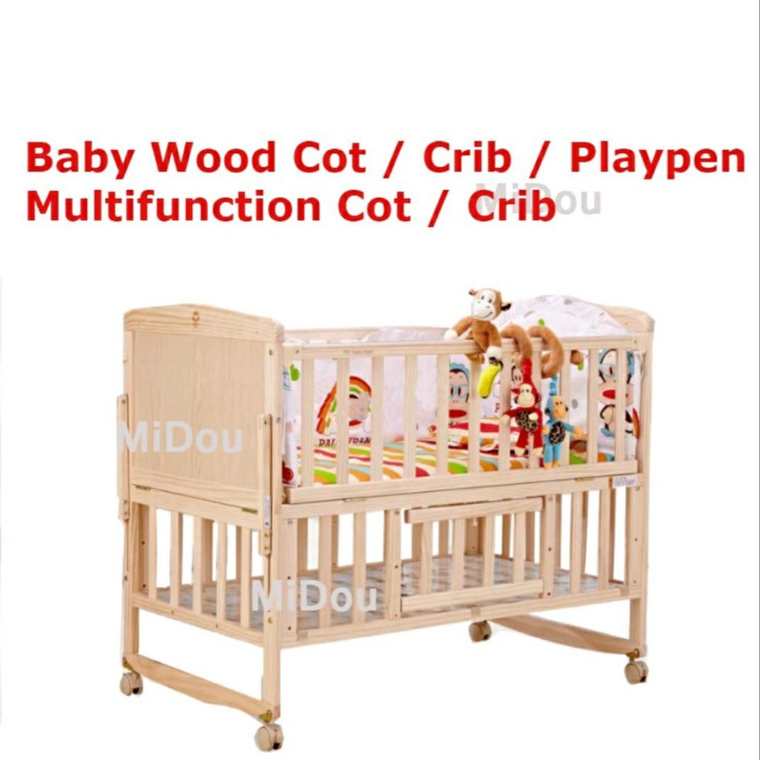 multifunction wood cot / cradle, Babies & Kids, Baby Nursery & Kids ...