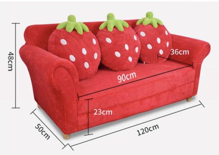 Pink Strawberry Kids sofa, Babies & Kids, Baby Nursery & Kids Furniture ...