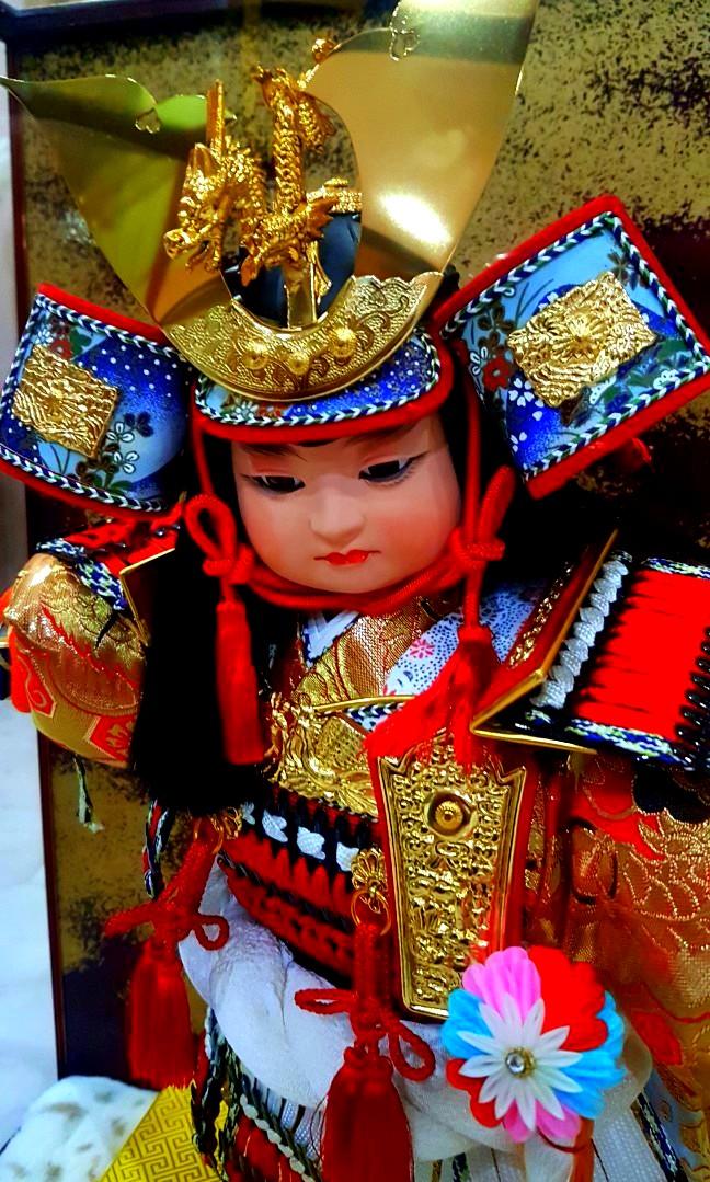 Samurai Doll with Glass Display Frame, Hobbies & Toys, Collectibles ...
