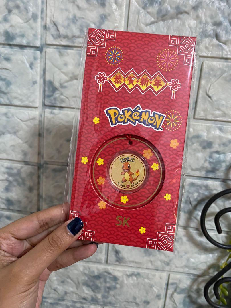 SK Charmander 999 PURE GOLD COIN ANG POW, Luxury, Accessories on Carousell
