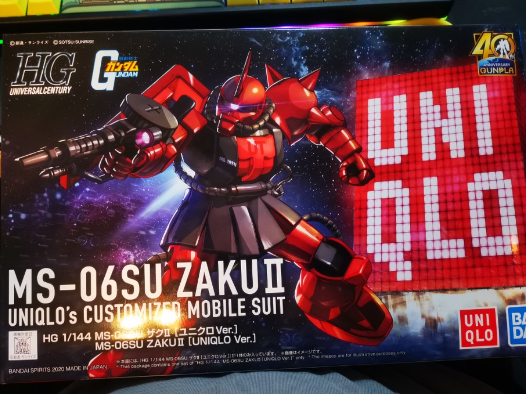gundam uniqlo zaku, Hobbies & Toys, Toys & Games on Carousell
