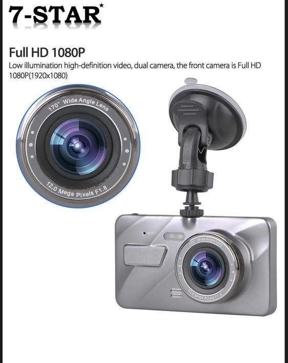 7-STAR* 2 Lens Full-HD 1080P Dual-Lens Car mini DVR Dash Cam car ...