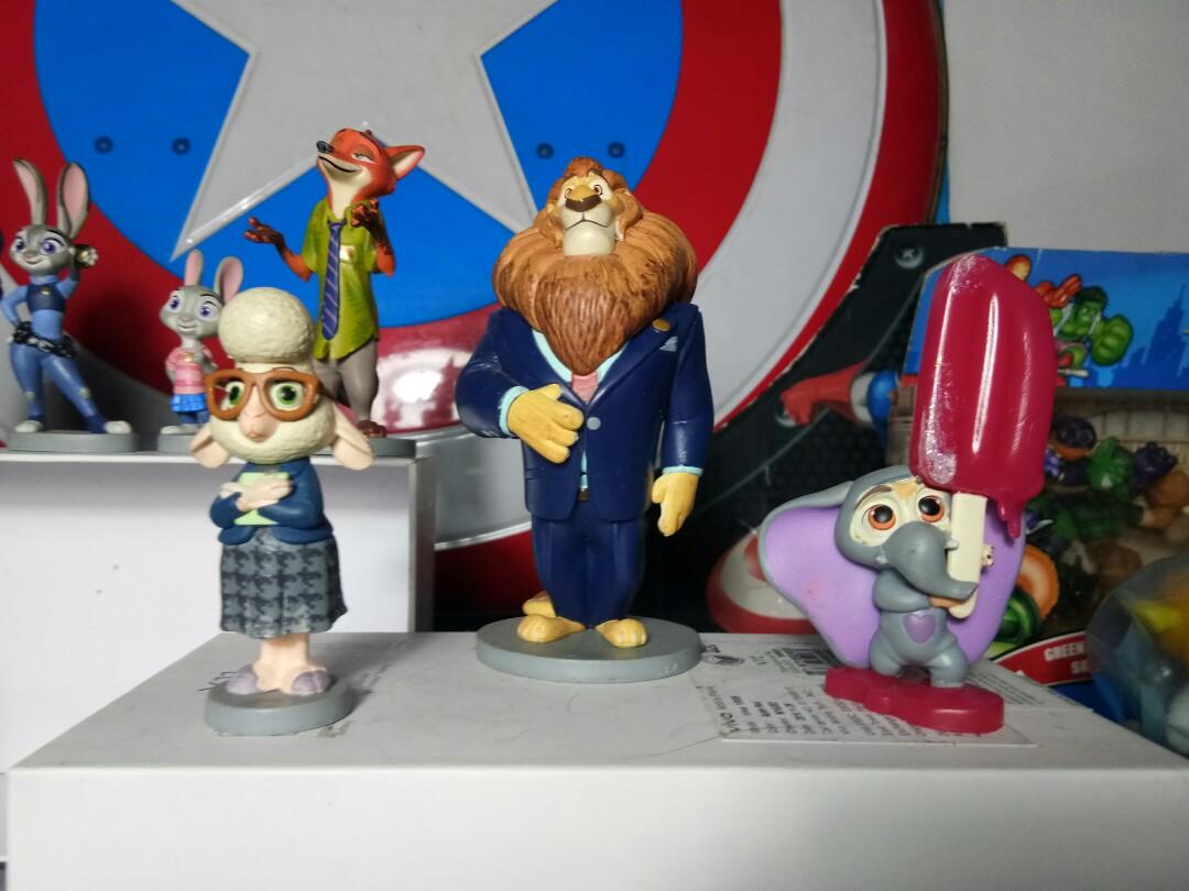 SET OF 10 Disney Store Pixar Zootopia Character Play Set, Hobbies ...