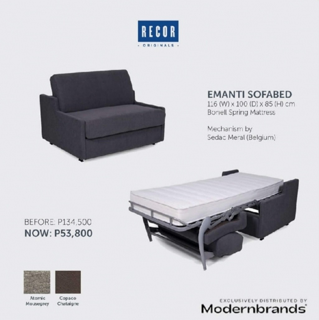 Emanti Sofa Bed Made in Belgium, Furniture & Home Living, Furniture, Sofas on Carousell